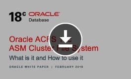 Oracle ASM Cluster File System Oracle ACFS