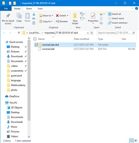Open Winmail Dat To Thunderbird With Actual Folder Structure