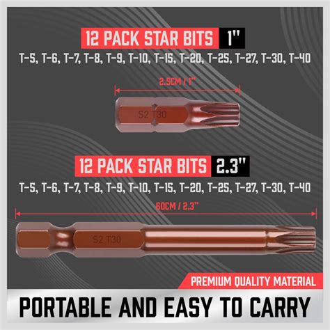 Mua Tamper Proof Torx Screwdriver Bit Set 24 Piece Star Bits Security Set 1 Inch And 2 3