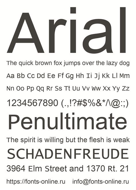 Arial Font