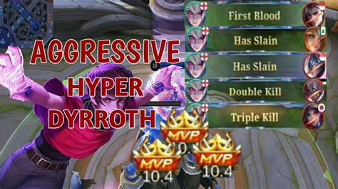 Dyrroth Di Buff SOLO Rank Hyper Dyrroth Mitic Romawi Gameplay Reply