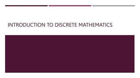 Sample Course Outline In Discrete Mathematicsdocx