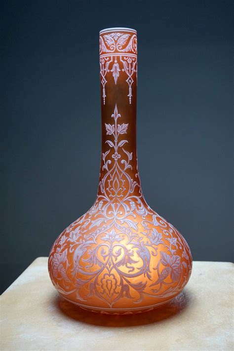 A Monumental Thomas Webb Gem Cameo Woodall Attr Vase Auction
