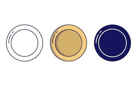 Ícone de vetor de forma de geometria de anel Vetor Premium