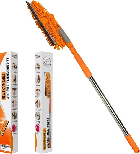 Amazon Com NEWEST LEGACY Window Squeegee With Long Handle Window Washer With Microfiber