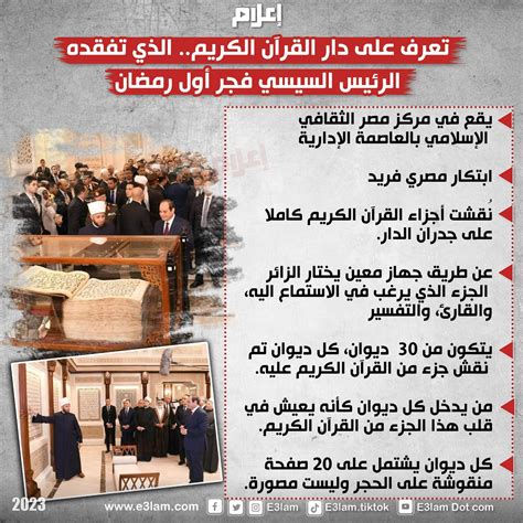 إعلام دوت كوم تعرف على دار القرآن الكريم الذي تفقده الرئيس السيسي