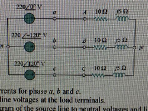 Solved Y Y Connected 3 Phase Circuit A Calculate The