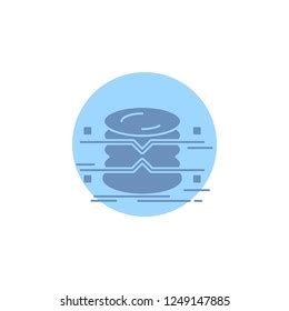 Database Data Architecture Infographics Monitoring Glyph Stock Vector