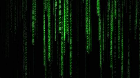 Matrix Binary Rain High Definition Animated Stock Footage Video 100