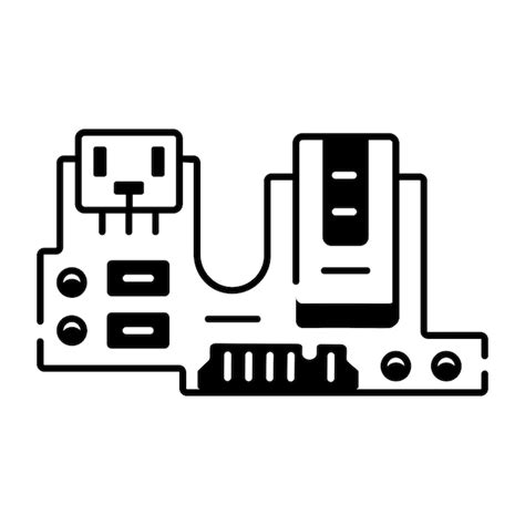 Premium Vector Hardware Components Line Icon