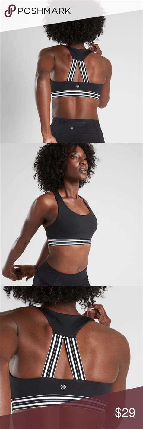 Athleta Contender Sprint Bra Black Sports Bra Athleta Clothes Design