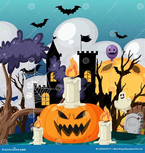 Happy Halloween Poster Template Stock Vector Illustration Of Clipart