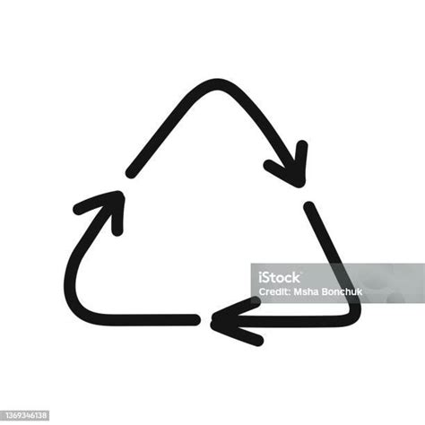 흰색 배경에 격리 된 손으로 그린 재활용 아이콘 쓰레기 및 폐기물 재활용 개념 벡터 일러스트레이션 개체 그룹에 대한 스톡 벡터