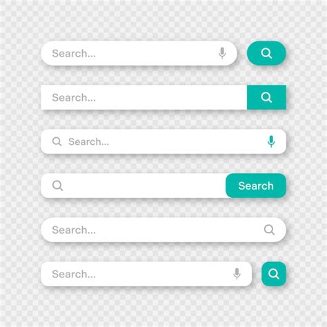Premium Vector Various Search Bar Templates Internet Browser Engine