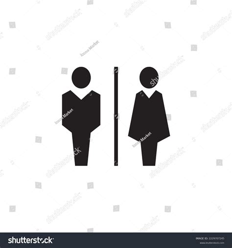 Wc Icon Male Female Restroom Icon Stock Vector Royalty Free 2229707245 Shutterstock