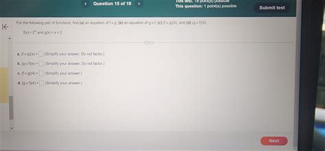 Solved F X 2x And G X X 2 A F∘g X Simplify Your