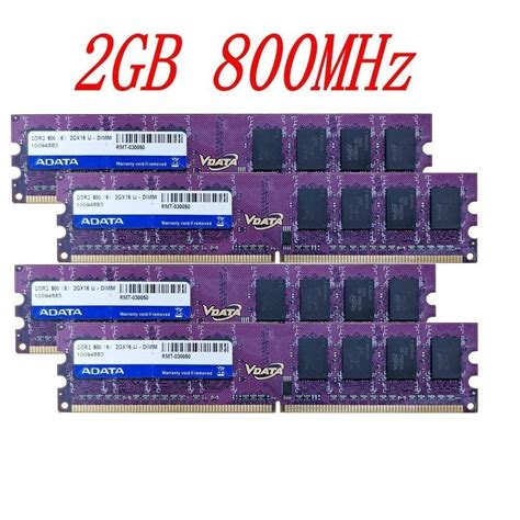 For Adata 8gb Kit 4x 2gb Pc2 6400 Ddr2 800mhz 240pin Desktop Memory For