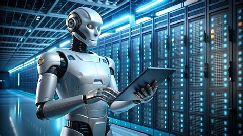 Cyborg Robot Render Robotic Process Automation Premium Ai Generated Image