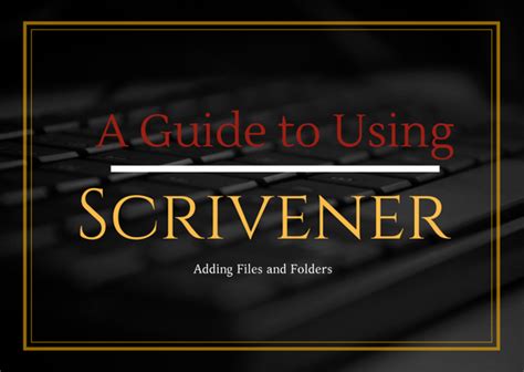 Scrivener Adding Files And Folders — Lindsey Renee Backen