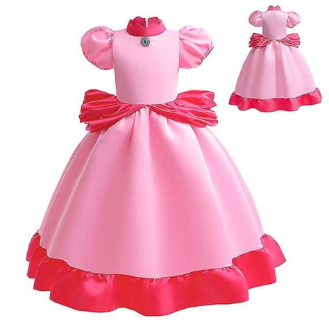 princess peach kostym för tjejer super mario brothers barn princess