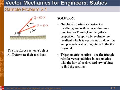 VECTOR MECHANICS FOR ENGINEERS STATICS Lecture Notes