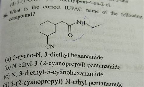 What Is The Correct Iupac Name Of The Following Filo