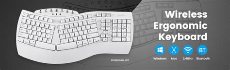 Perixx Periboard Wireless Ergonomic USB Split Keyboard US English Layout Amazon Ca