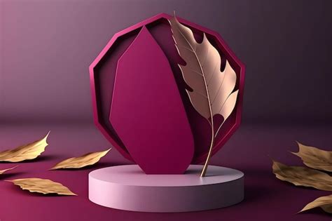 Premium Photo 3d Low Poly Render Product Display Podium Scene With