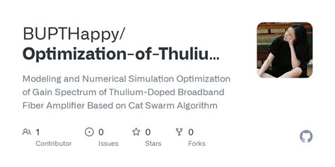 Github Bupthappyoptimization Of Thulium Doped Broadband Fiber