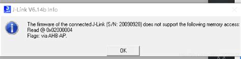 jlink驱动报错（the firmware of the connected j link does not support the following memory access ） csdn博客