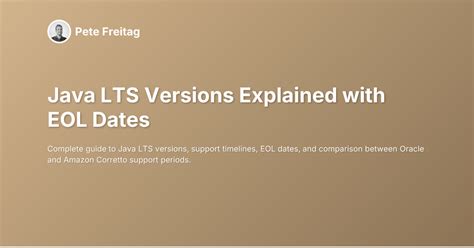 Java LTS Versions Explained With EOL Dates