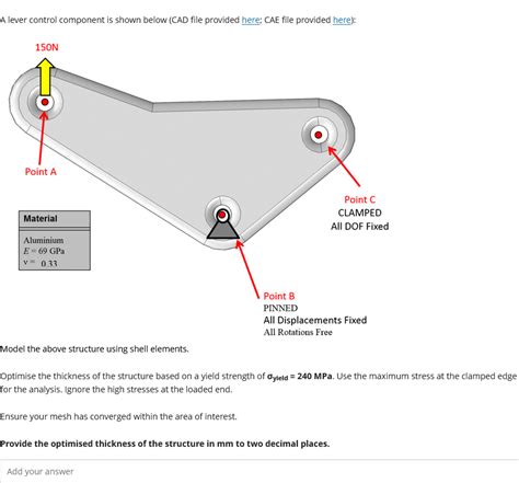 A Lever Control Component Is Shown Below CAD File Chegg Com