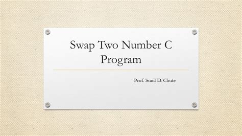 Swap Number Youtube