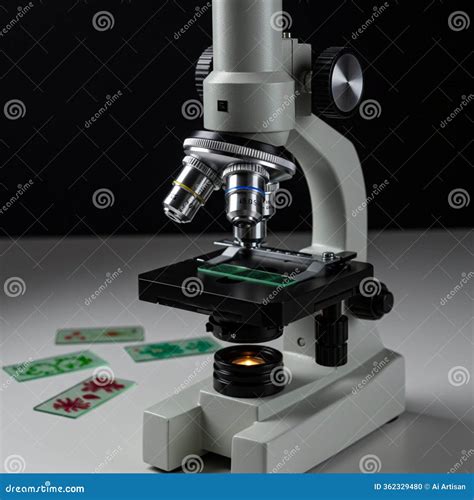 Objective Lenses Of A Microscope Light Microscope Stage And Lenses