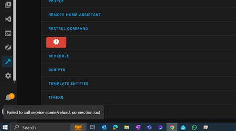 Error While Reloading Scenes YAML Configuration Home Assistant