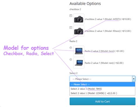 OpenCart Model For Options