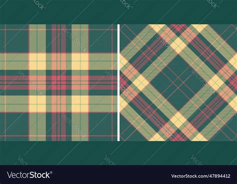 Seamless Textile Background Of Fabric Tartan Vector Image