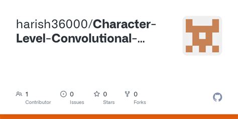 Github Harish36000character Level Convolutional Network