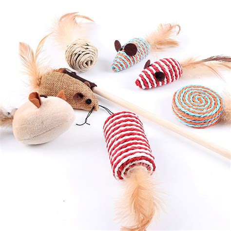Cat Toys Box Cat Funny Toys Cat Stick Set Simulati Grandado