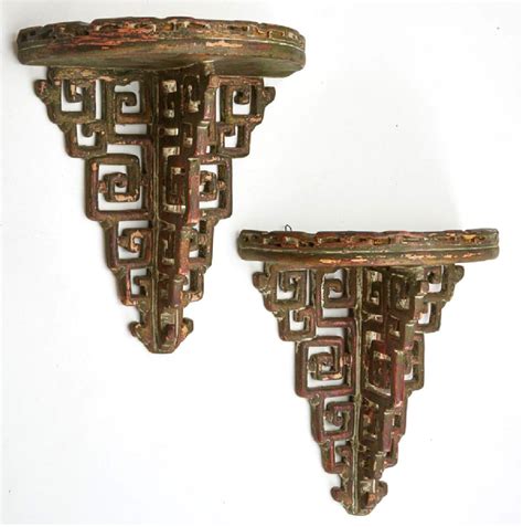 Chinoiserie Wall Brackets Greek Key Wall Brackets Greek Key Chinoiserie Wall Greek