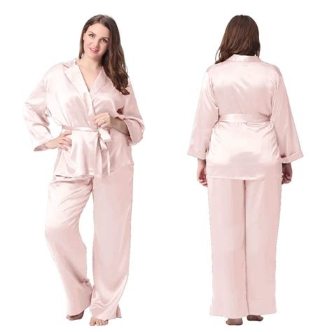 Lilysilk 100 Silk Pajamas Set Women Plus Size 22 Momme Long Sleeve