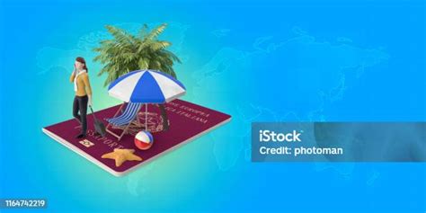 여름 및 여행 목적지 개념입니다 프랑스 여권 3d 여름 개체입니다 개념에 대한 스톡 사진 및 기타 이미지 개념 걷기 공휴일 Istock