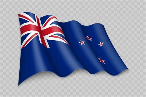 3d Realistic Waving Flag Of New Zealand 25355892 Vector Art At Vecteezy