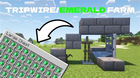 Minecraft Easy Tripwire Hook Emerald Farm 1 21 Youtube