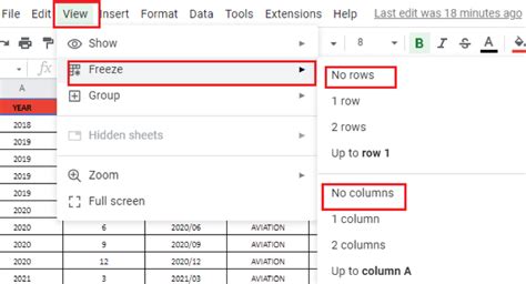 How To Freeze Rows And Columns In Google Sheets