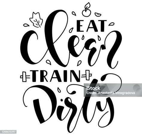흰색 배경에 고립 된 벡터 일러스트 낙서 요소와 깨끗한 기차 더러운 검은 손으로 쓴 서예를 먹는다 더러운에 대한 스톡 벡터 아트 및 기타 이미지 Istock