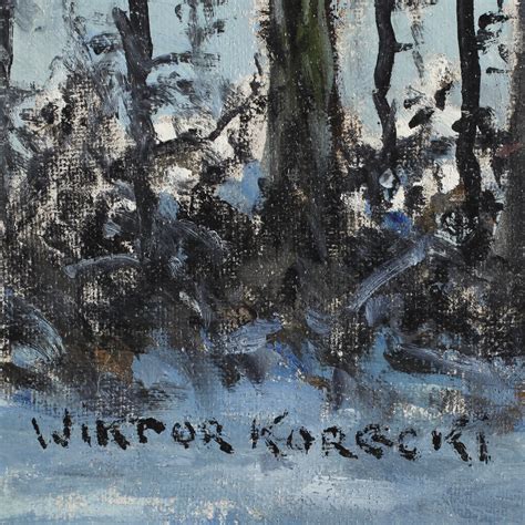 Wiktor Korecki Olja På Duk Sign Bukowskis
