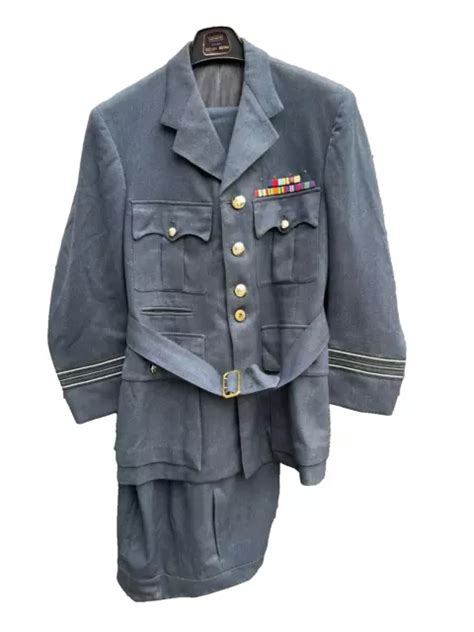 Raf S Ldr Uniform Tunic And Trousers Wartime Officer Ww2 Medal Ribbons