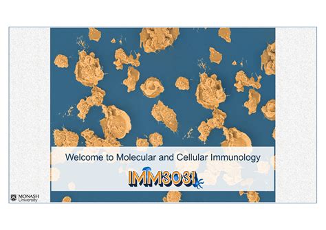 Imm3031 Lecture 1 Welcome To Molecular And Cellular Immunology Unless