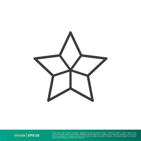 Simple Star Shape Icon Vector Logo Template Illustration Design Vector